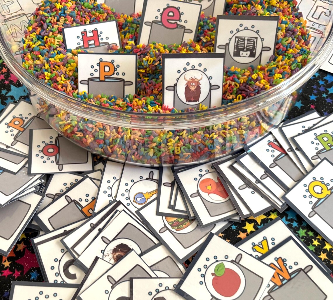 Alphabet Soup Letter Recognition Activity | Sensory Bin (PDF Download ...