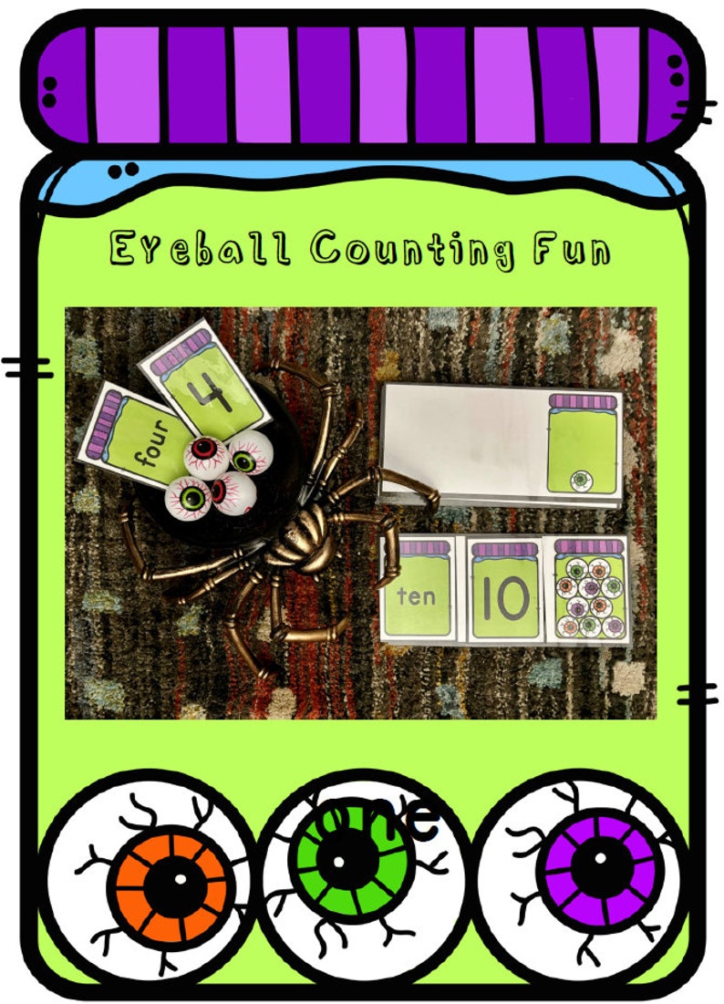 Eyeball Counting Fun Math Center Sensory Bin Activity Instant Download ...