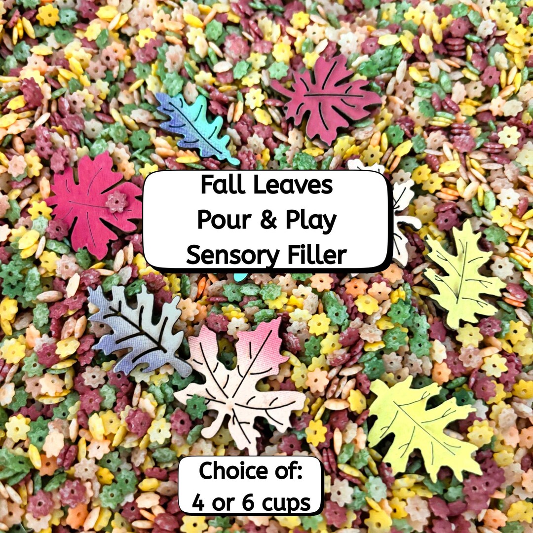 Fall Leaves Sensory Bin Filler | Autumn Mix Sensory Play | Pour & Play ...