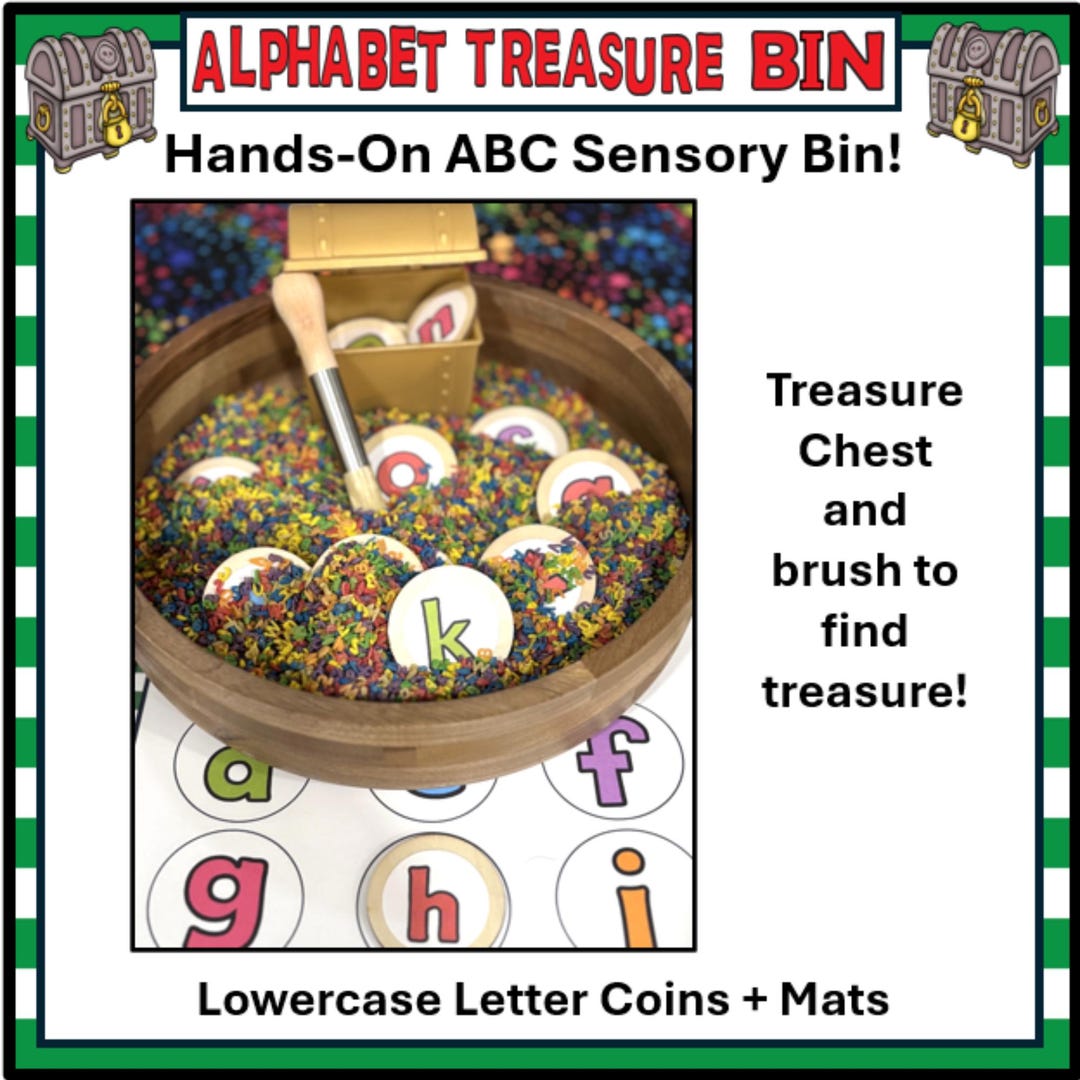 Alphabet Sensory Bin | Lowercase Letter Coin | Montessori ABC Activity ...