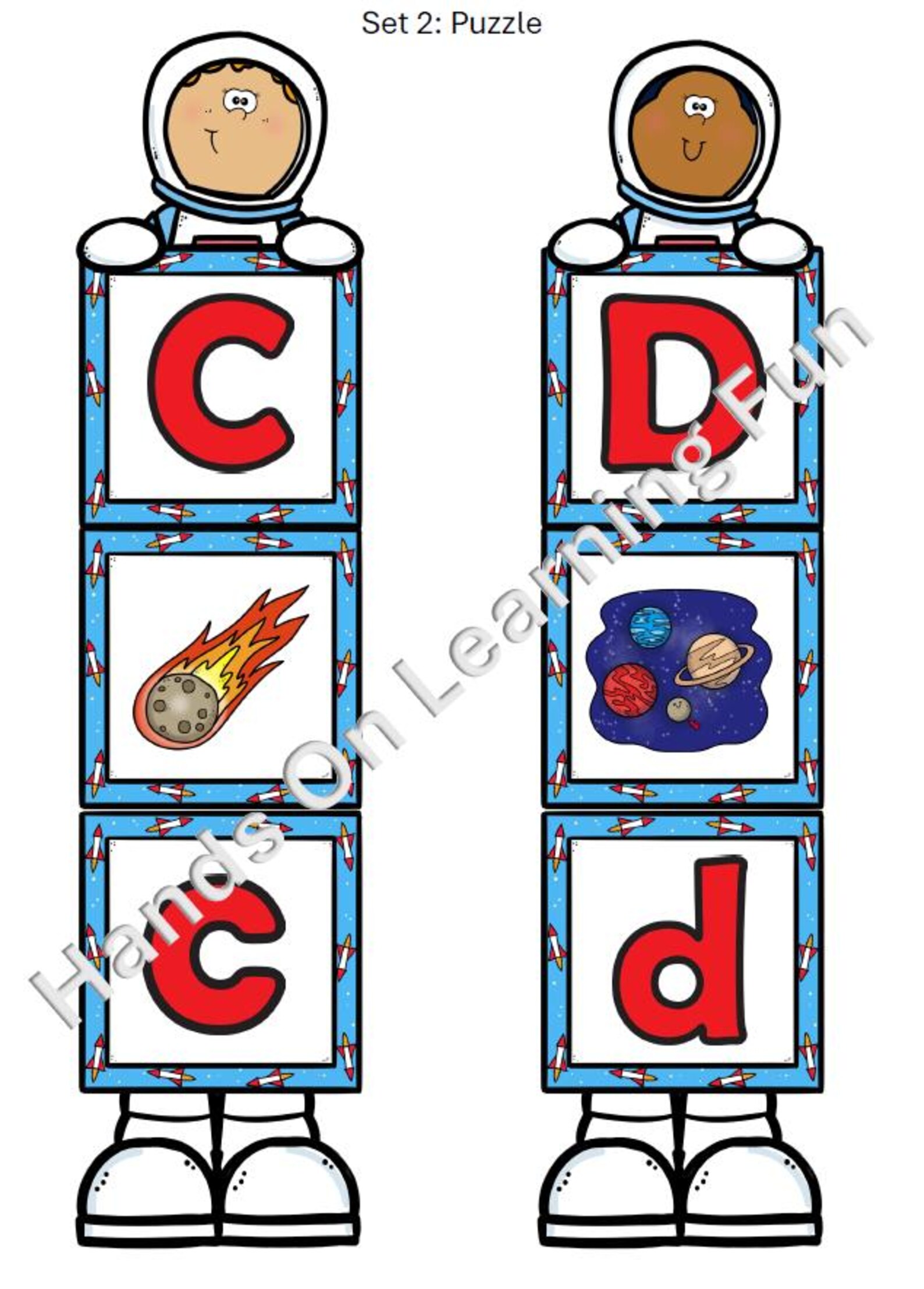 Build an Astronaut | Letter Recognition | Beginning Sound | Literacy ...