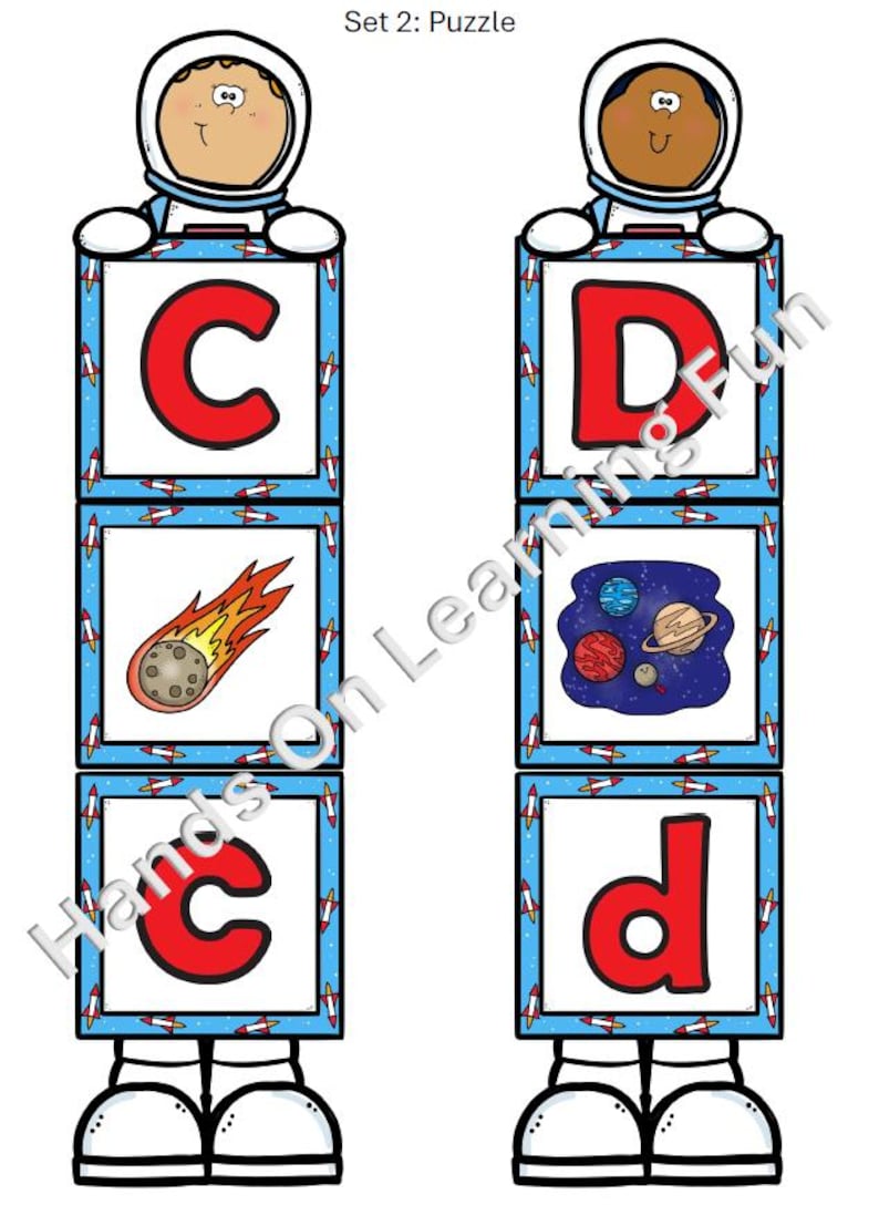 Build an Astronaut | Letter Recognition | Beginning Sound | Literacy ...