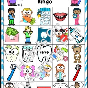 Dental Health BINGO Kindergarten L Teeth BINGO Activity | Dentist BINGO ...