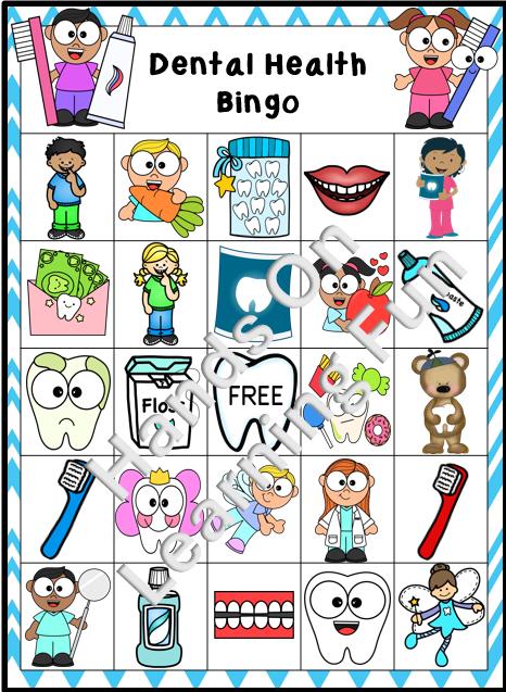 Dental Health BINGO Kindergarten L Teeth BINGO Activity | Dentist BINGO ...