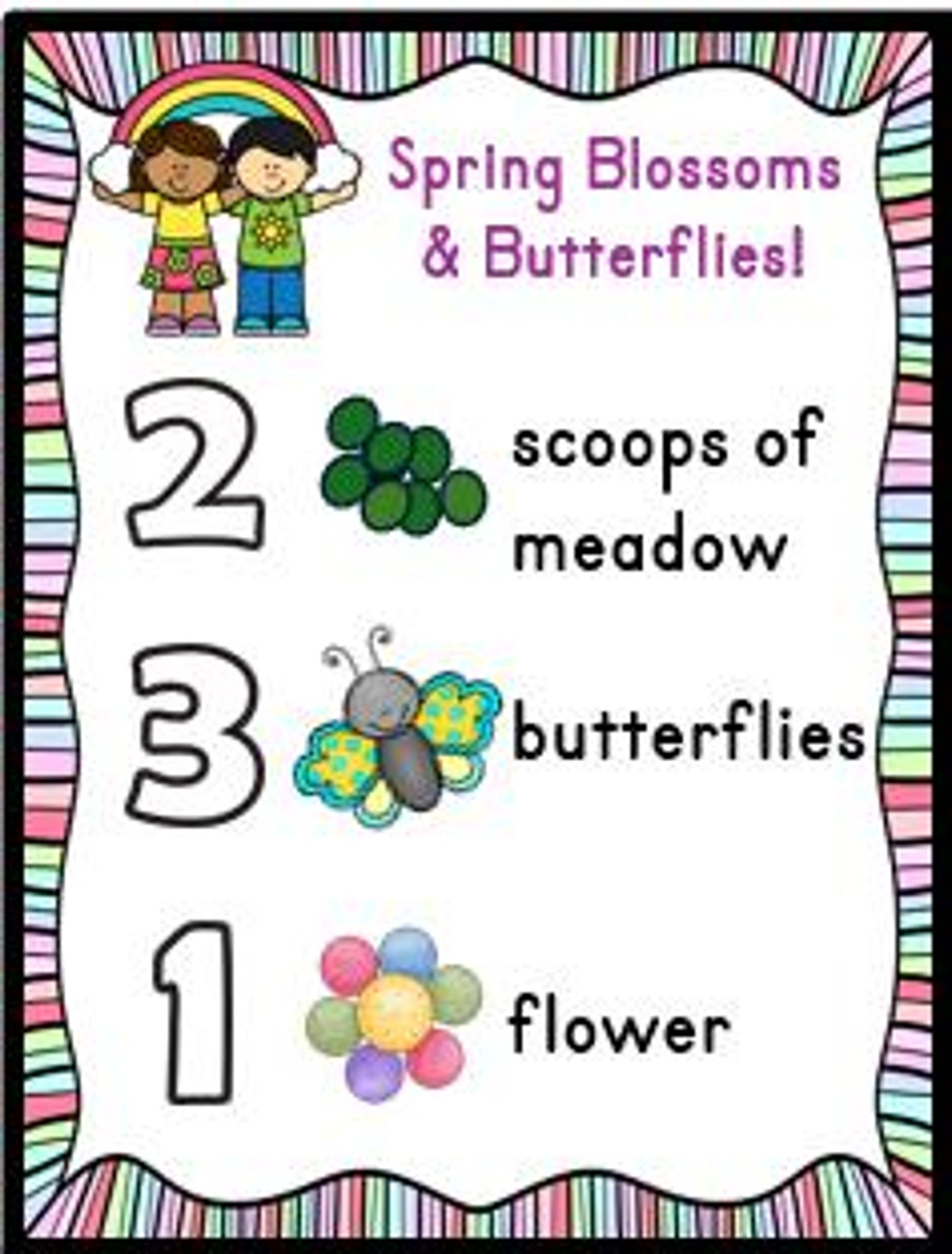 SPRING SENSORY Bin CARDS | Blossoms & Butterflies | Sensory Bin ...