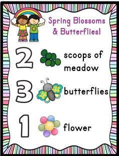 SPRING SENSORY Bin CARDS | Blossoms & Butterflies | Sensory Bin ...