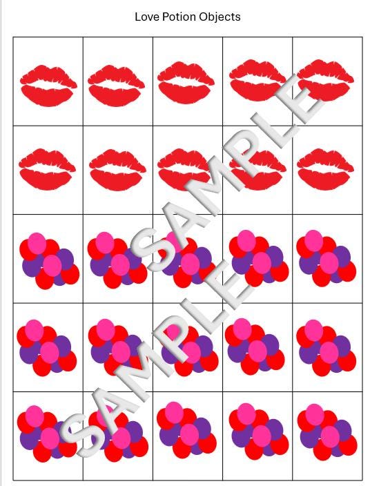 Valentine Love Potion Recipe Cards Matching Counting Measuring Activity ...