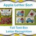 Apple Letter Sort Task Box: ABC Recognition Game (PDF) - Etsy