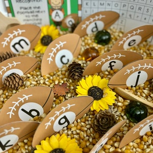 Touchdown Football Task Box Center Letter Number Recognition Sensory ...