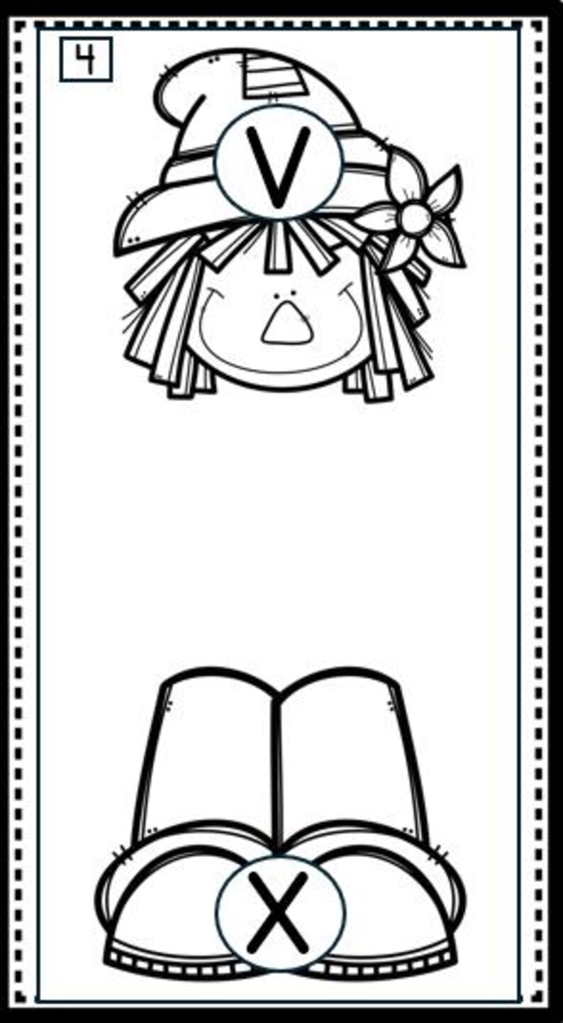 Build a Scarecrow Find Missing Letter Fall Task Box Literacy Activity ...