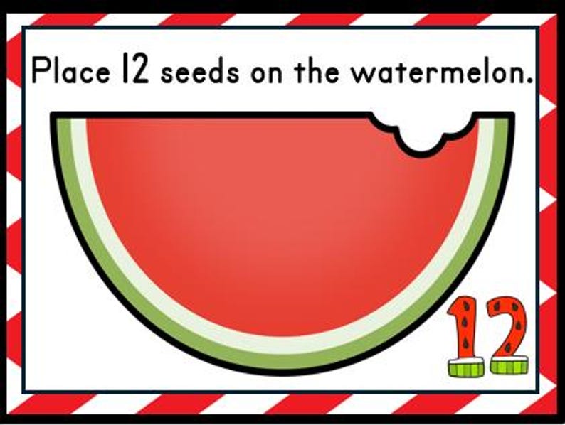 Watermelon Seed Counting | Task Box | Sensory Bin | Fine Motor | Number ...