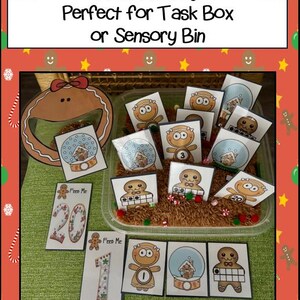 Feed Me Numbers Gingerbread Sensory Bin Math Activity Learning Center ...