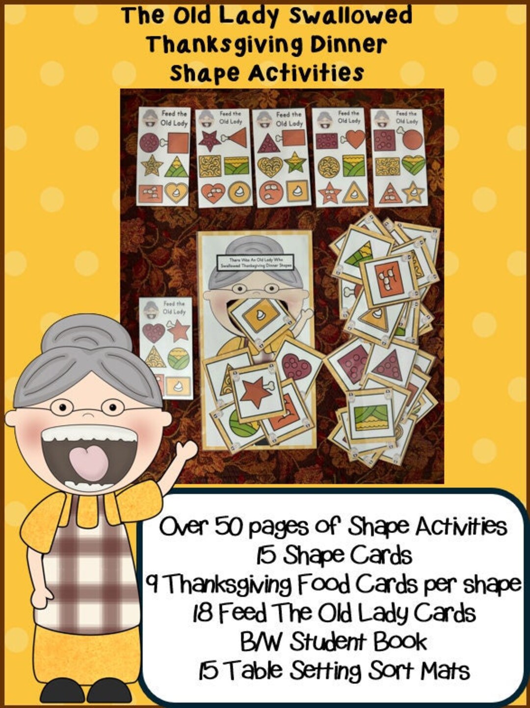 There Was an Old Lady Who Swallowed Shapes Sorting Recognition Feed Me ...