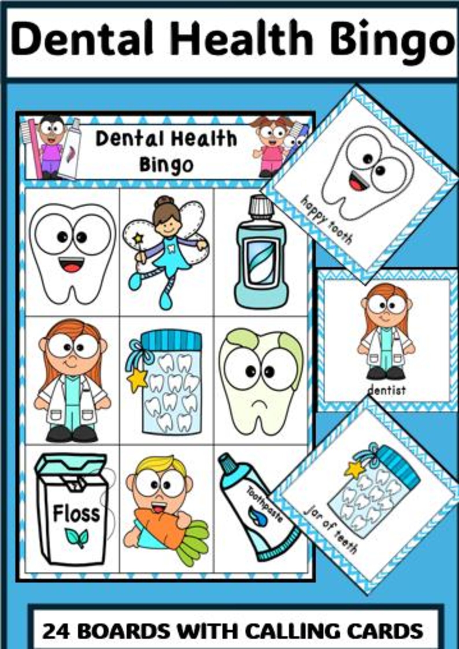 Dental Health BINGO Preschool L Teeth BINGO Activity | Dentist BINGO ...