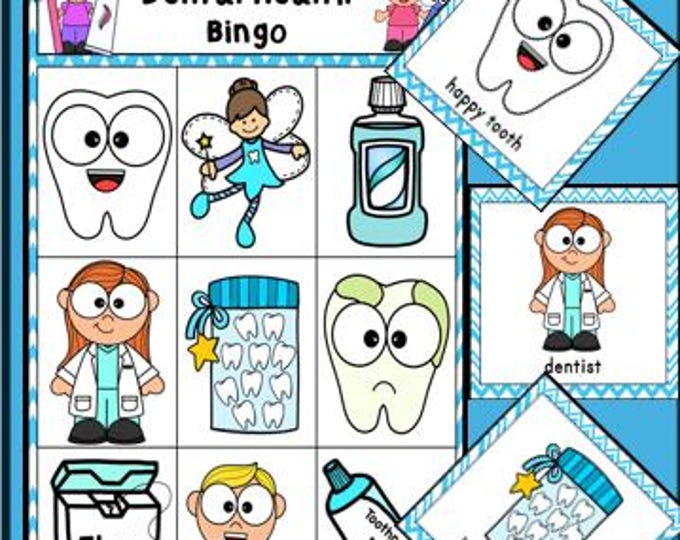 Dental BINGO Game, Oral Hygiene Bingo, Health Games, Patient Education ...
