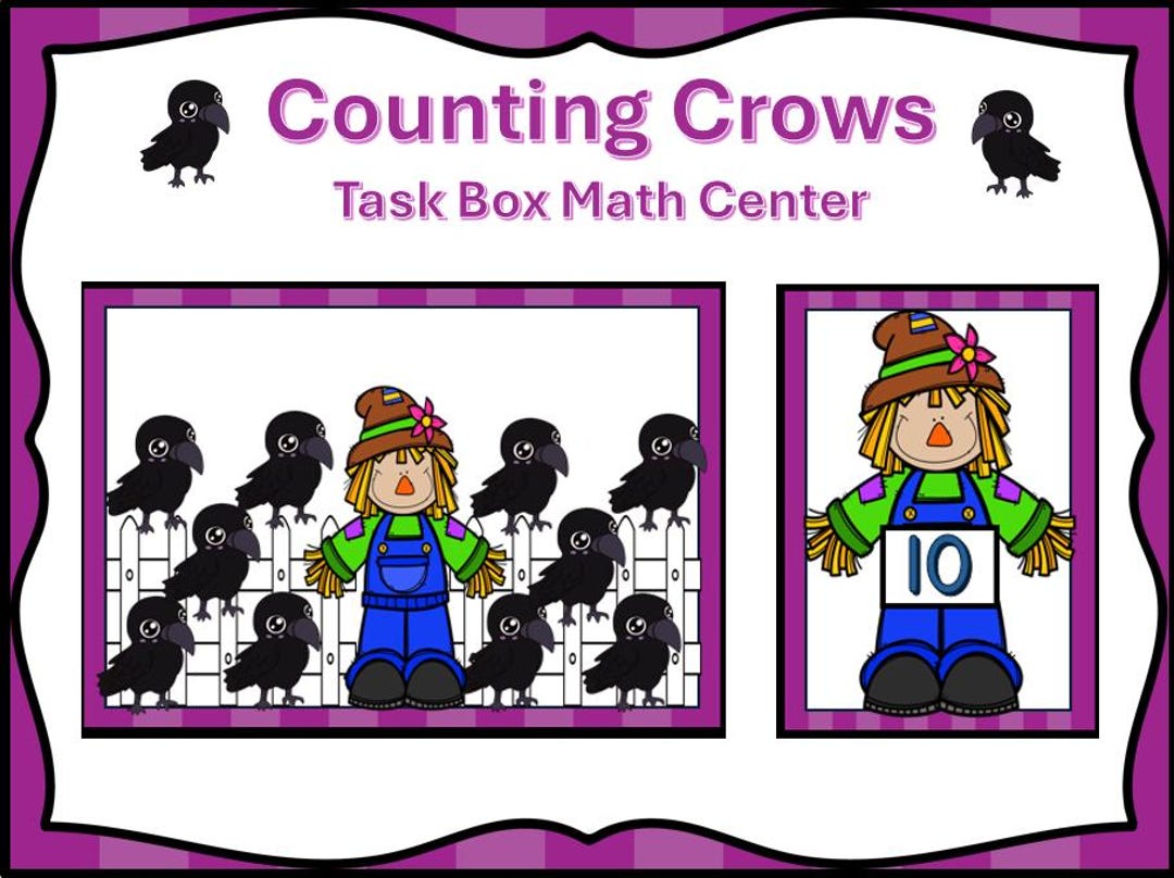 Counting Crows Number 0-10 Recognition Center Fall Task Box Math ...