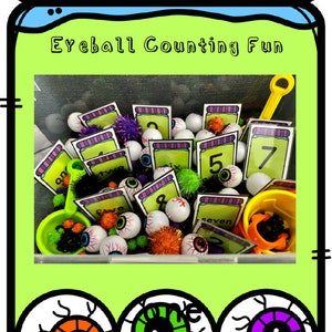 Eyeball Counting Fun Math Center Sensory Bin Activity Instant Download ...