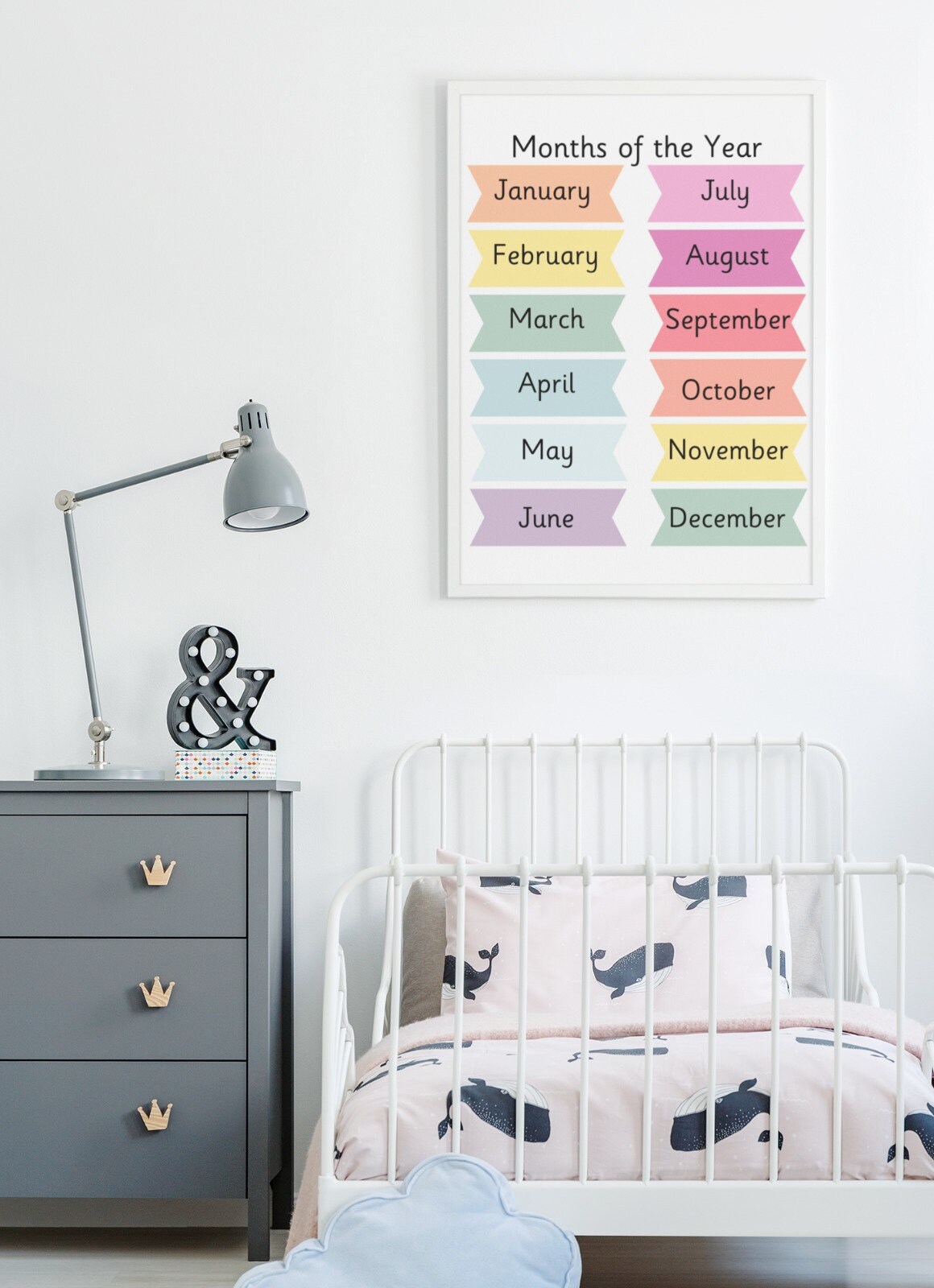 Months of the Year Printable, Classroom Posters, Educational Wall Art ...