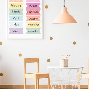 Months of the Year Printable, Classroom Posters, Educational Wall Art ...