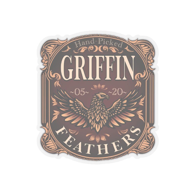 Label Sticker Griffin Feathers - Etsy