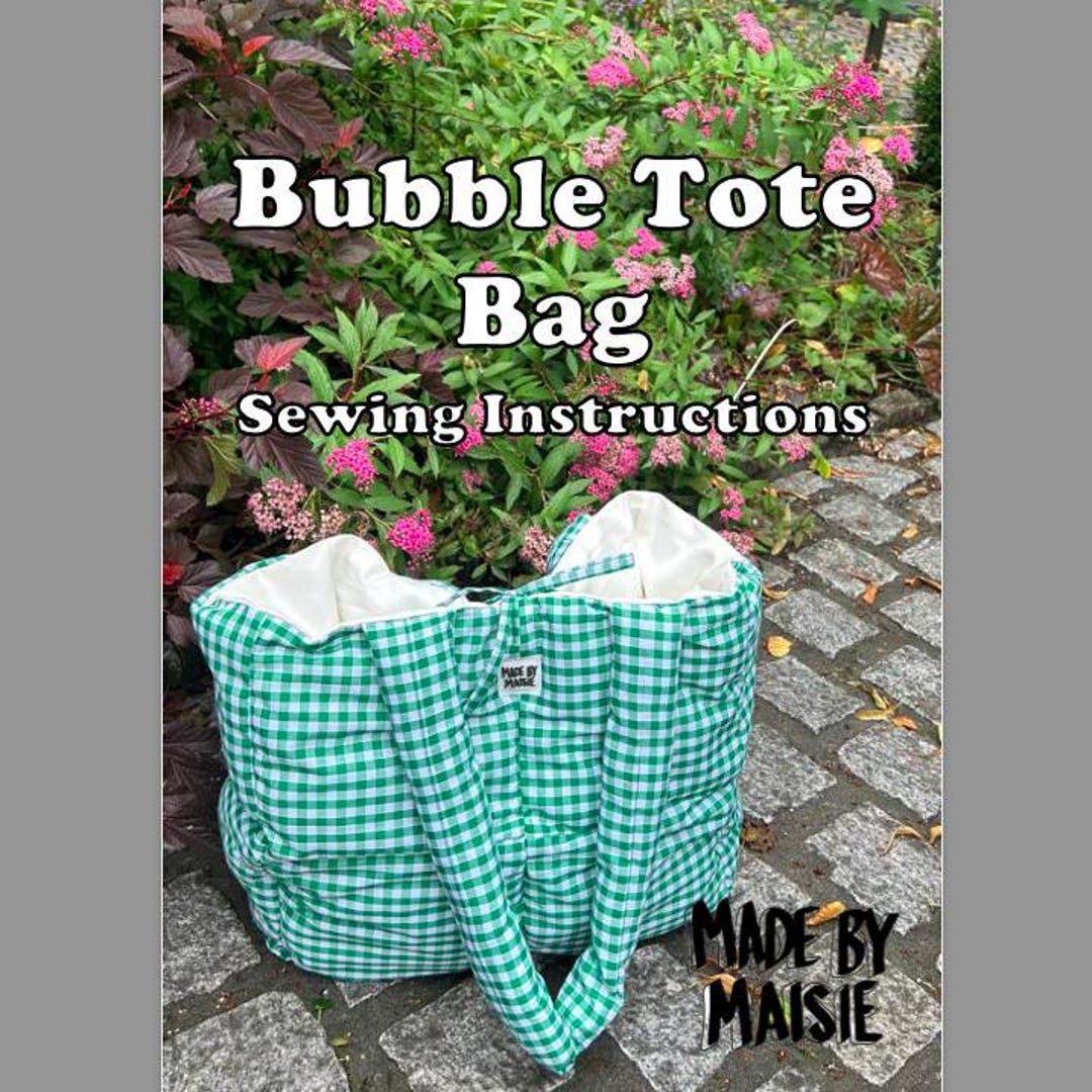 Bubble Tote Bag Sewing Pattern, Step-by-step Instructions With Diagrams ...