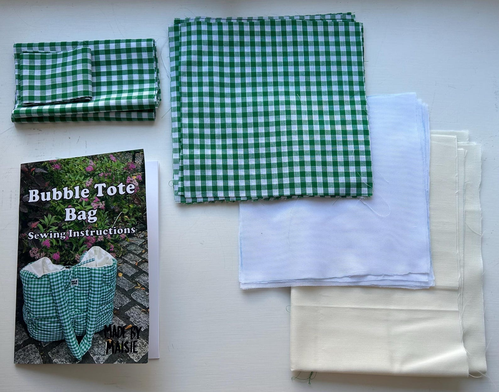 Bubble Tote Bag Sewing Kit, Step-by-step Instructions With Diagrams ...