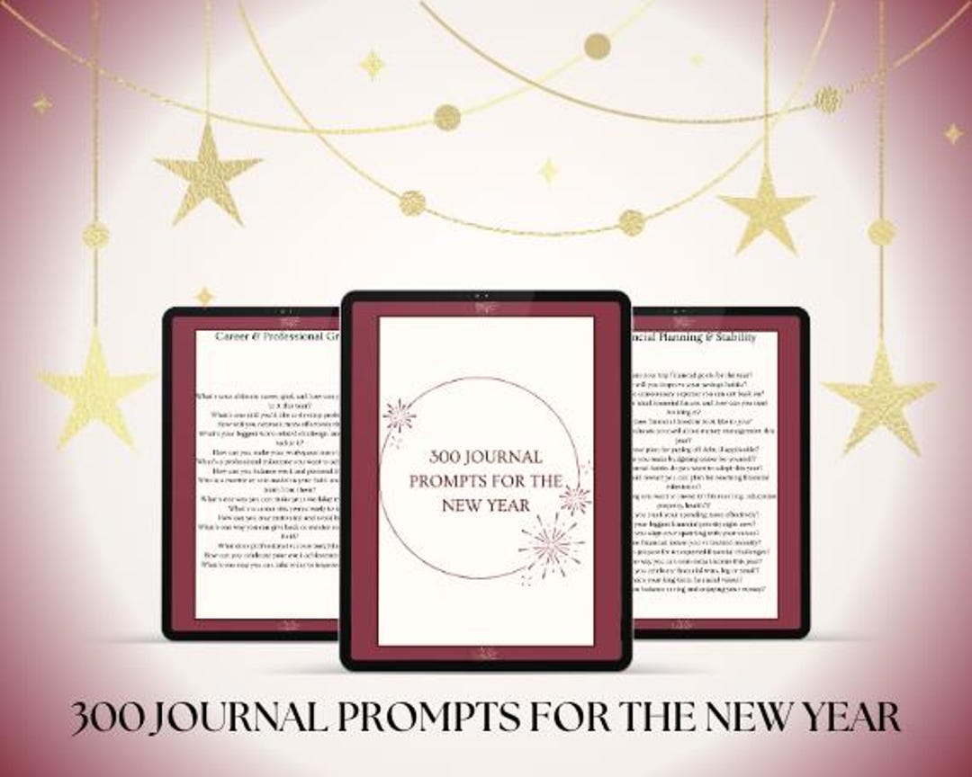 300 Journal Prompts for a New Year, Guided Goal Setting, Reflection ...