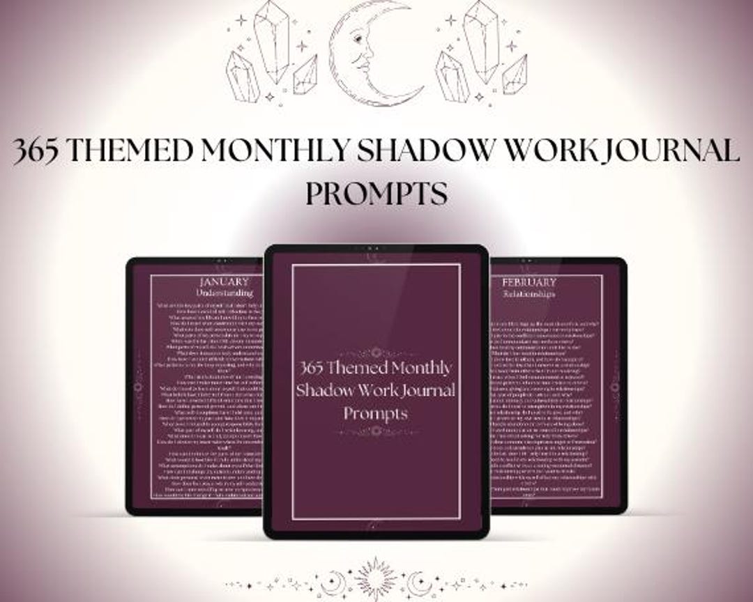 365 Themed Monthly Shadow Work Journal Prompts, Guided Shadow Work ...