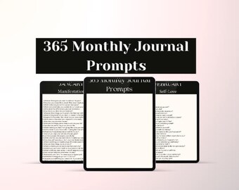 365 Monthly Shadow Work Journal Prompts, Printable, Journal, Self Care ...