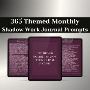 365 Monthly Shadow Work Journal Prompts, Printable, Journal, Self Care ...