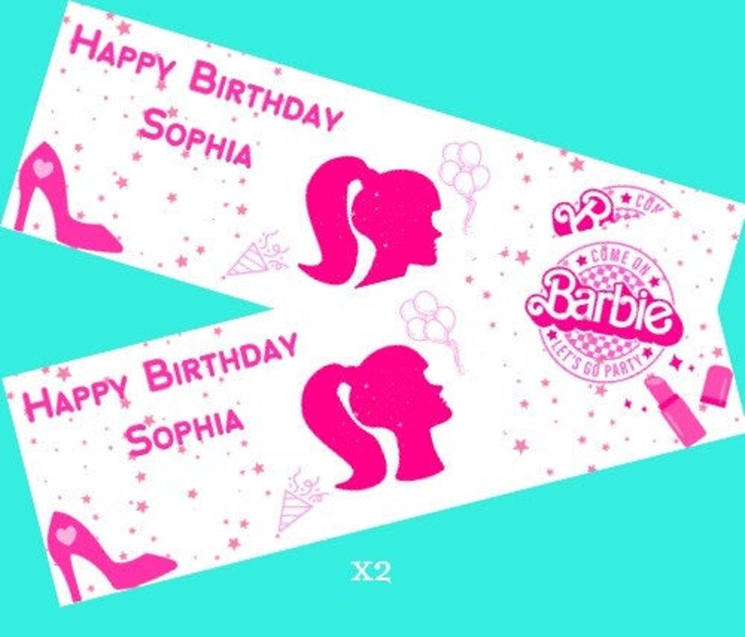 Barbie, Mattel, 2 Birthday Banners Posters, Celebration Party, Children ...
