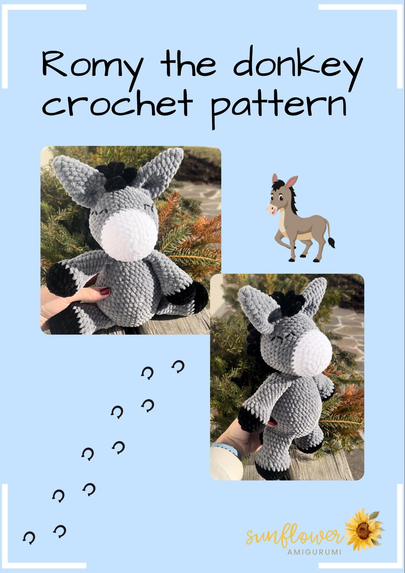 Crochet Pattern Donkey Amigurumi - Etsy