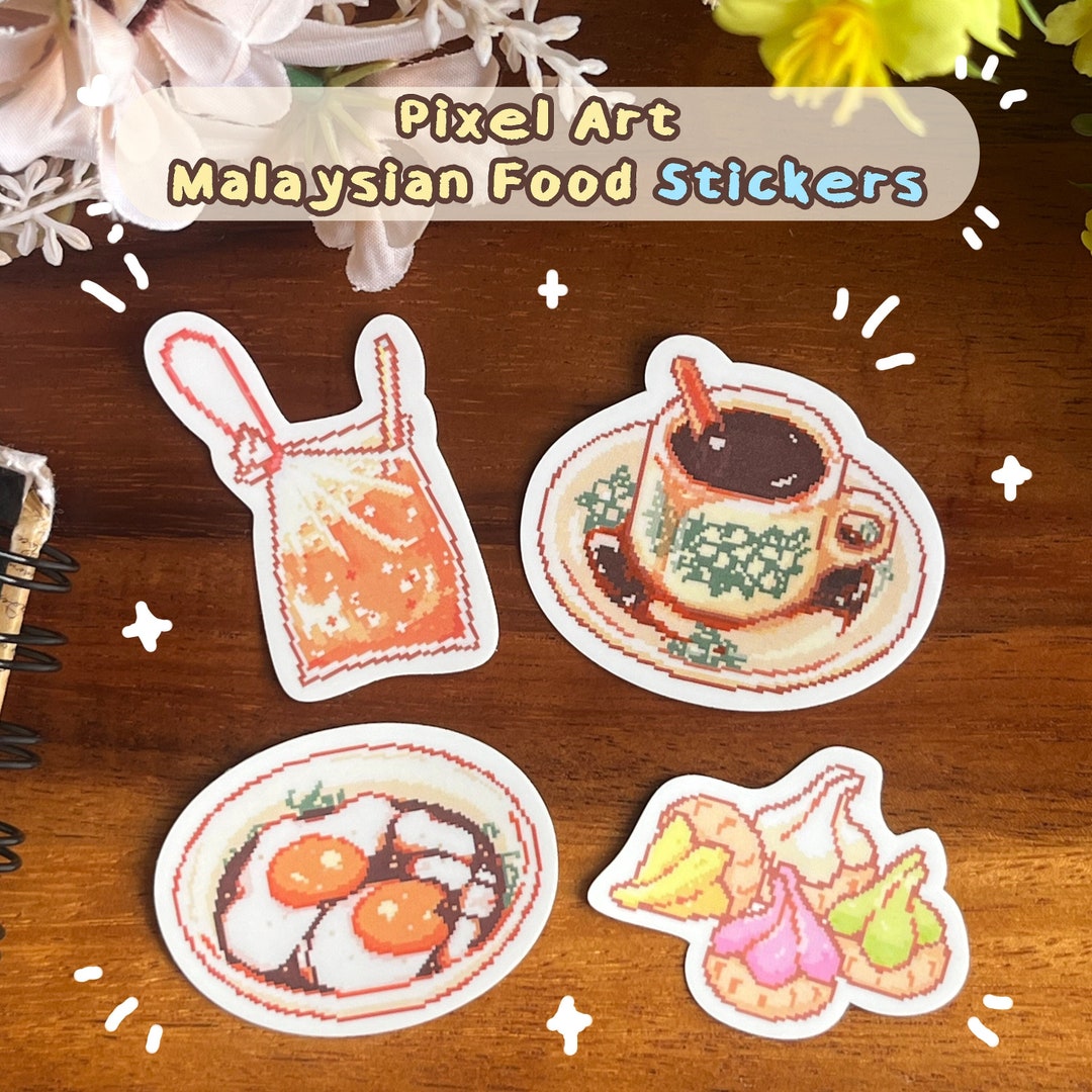 Pixel Art Malaysian Food Sticker Pixel Art Malaysian Food Set Matte ...
