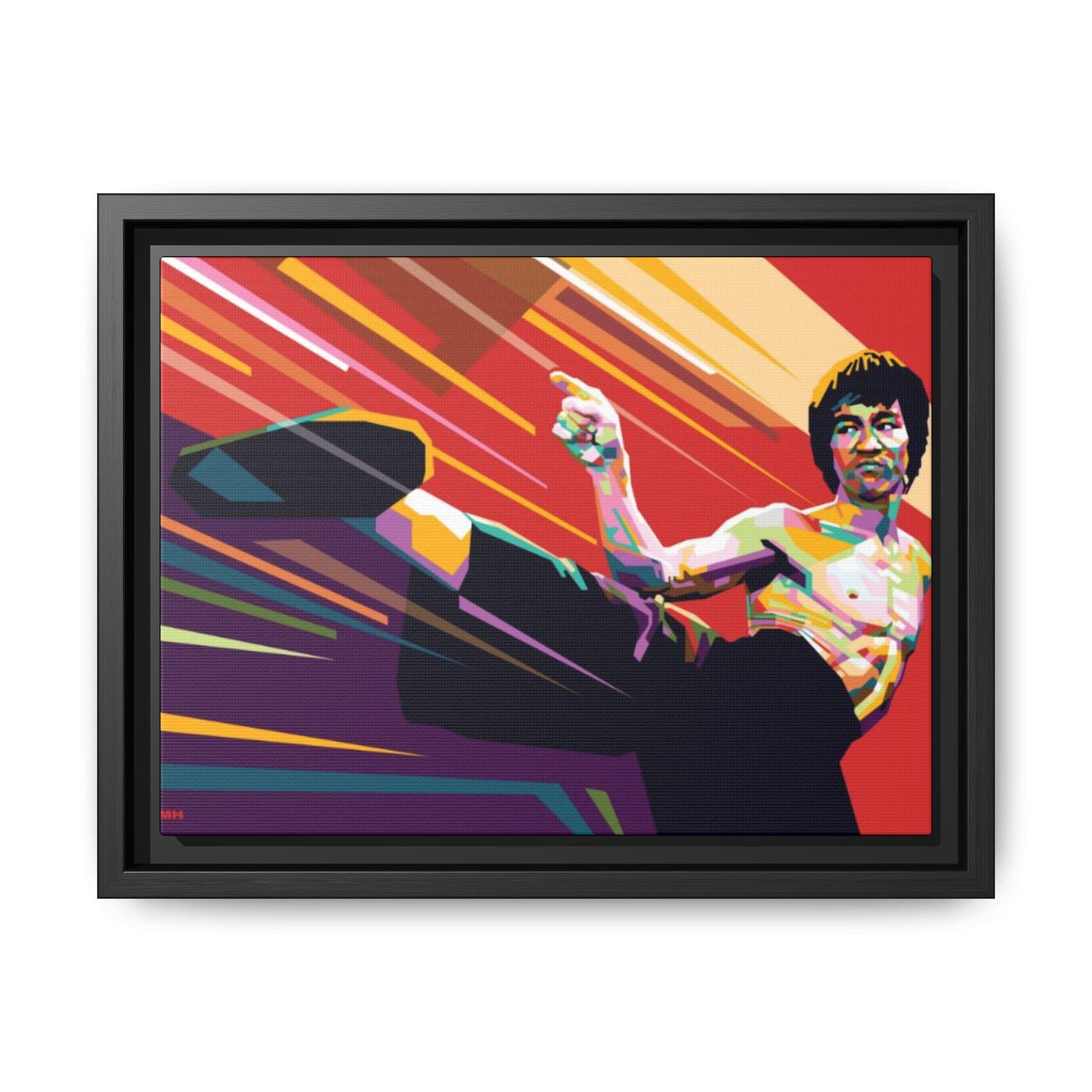 Bruce Lee Vintage Poster Pop Art Matte Canvas, Framed multi-color - Etsy
