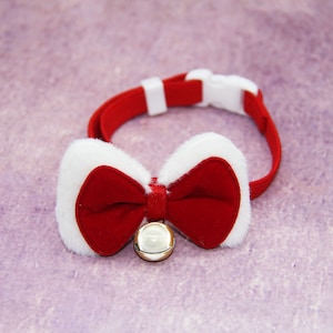 Christmas Pet Collar Bowtie: Personalized Cat Dog Collar With Engraved ...