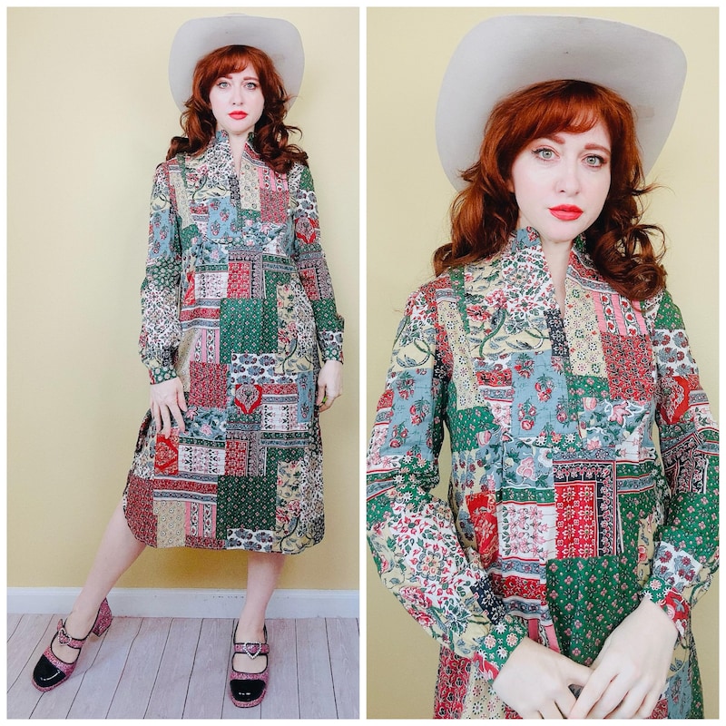 Patchwork Dress - Etsy