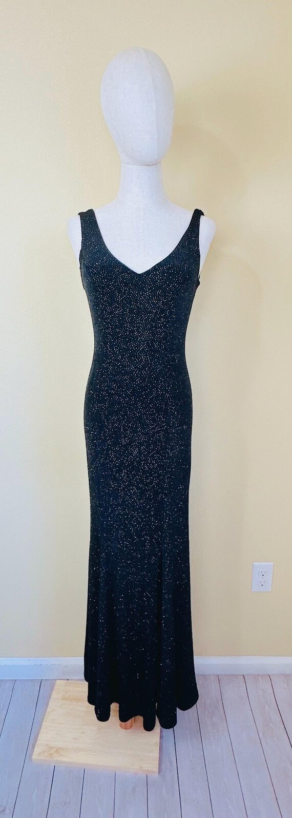 1990s Vintage Hollywood Nites Bombshell Sparkle Dress… - Gem