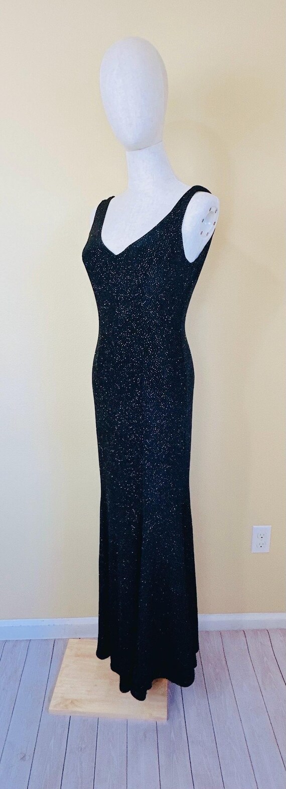 1990s Vintage Hollywood Nites Bombshell Sparkle Dress… - Gem
