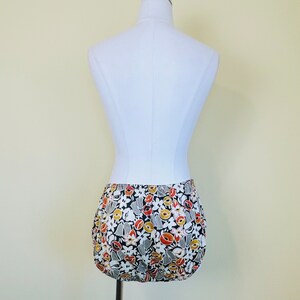 1970s Vintage Brown Floral Nylon Sizzler Set / 70s Flower Power Mod ...