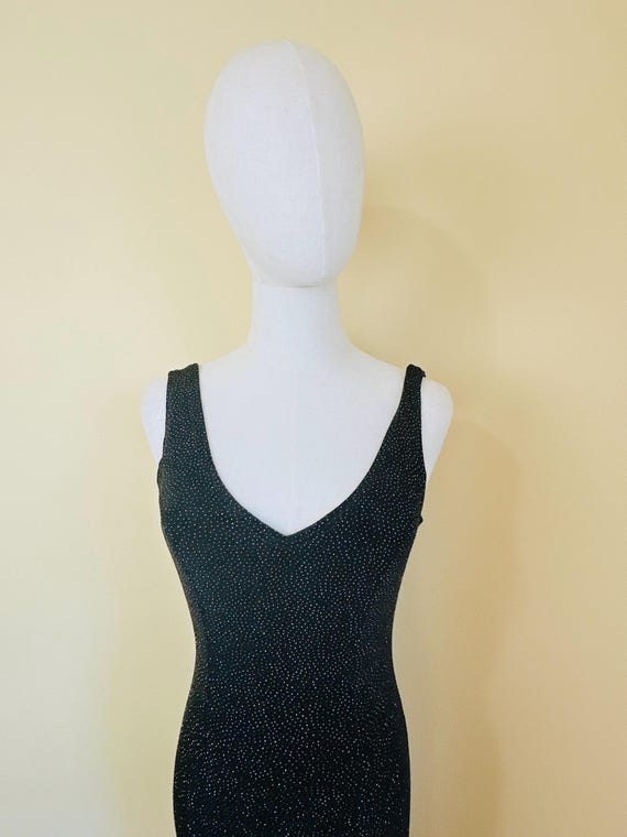 1990s Vintage Hollywood Nites Bombshell Sparkle Dress… - Gem