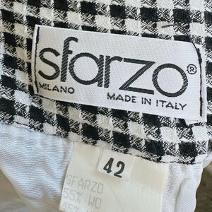 1990s Vintage Sfarzo Italy Houndstooth Suit / 90s Checkered Cropped ...