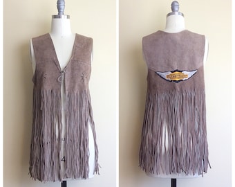 70s fringe vest | Etsy