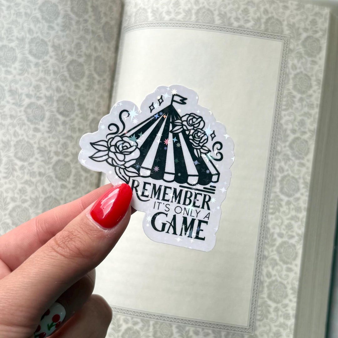 Caraval “remember It’s Only A Game” Shimmer Waterproof Sticker for ...