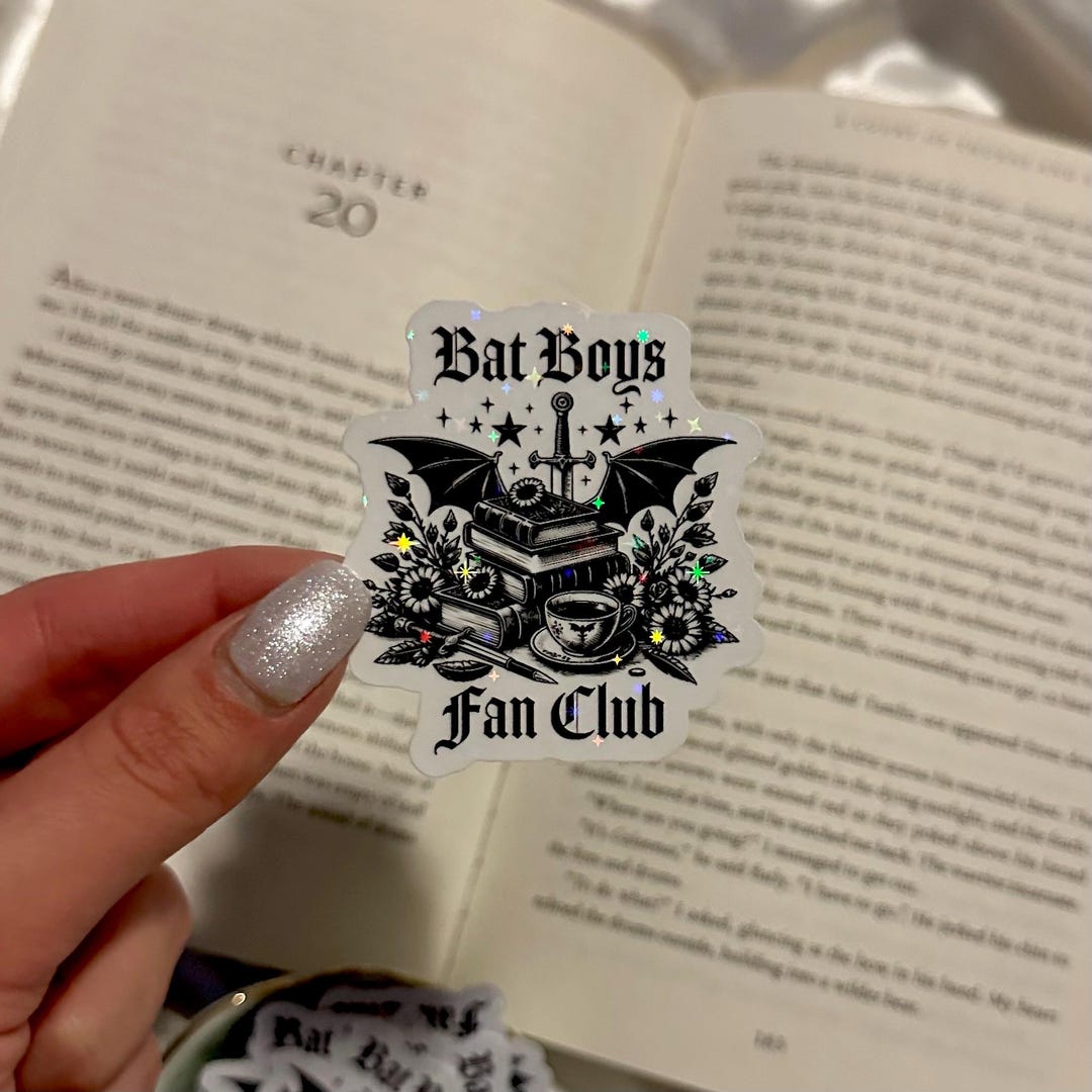 Bat Boys Fan Club ACOTAR Shimmer Waterproof Sticker Sarah J Maas ...
