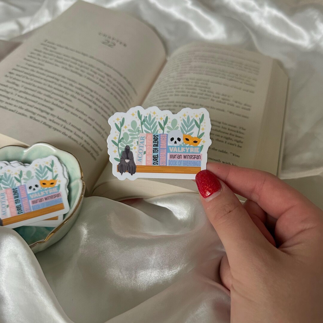 ACOTAR Aesthetic Cute Book Shelf Sticker | Waterproof Vinyl Sticker ...