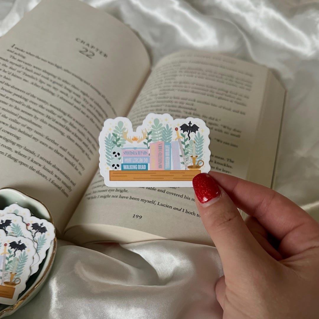 TOG Throne of Glass Aesthetic Cute Bookshelf Sticker | Waterproof Vinyl ...