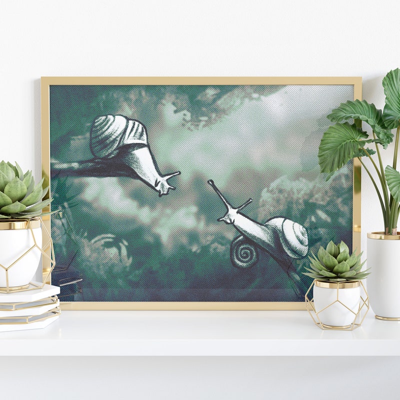Snail Art Print - Etsy