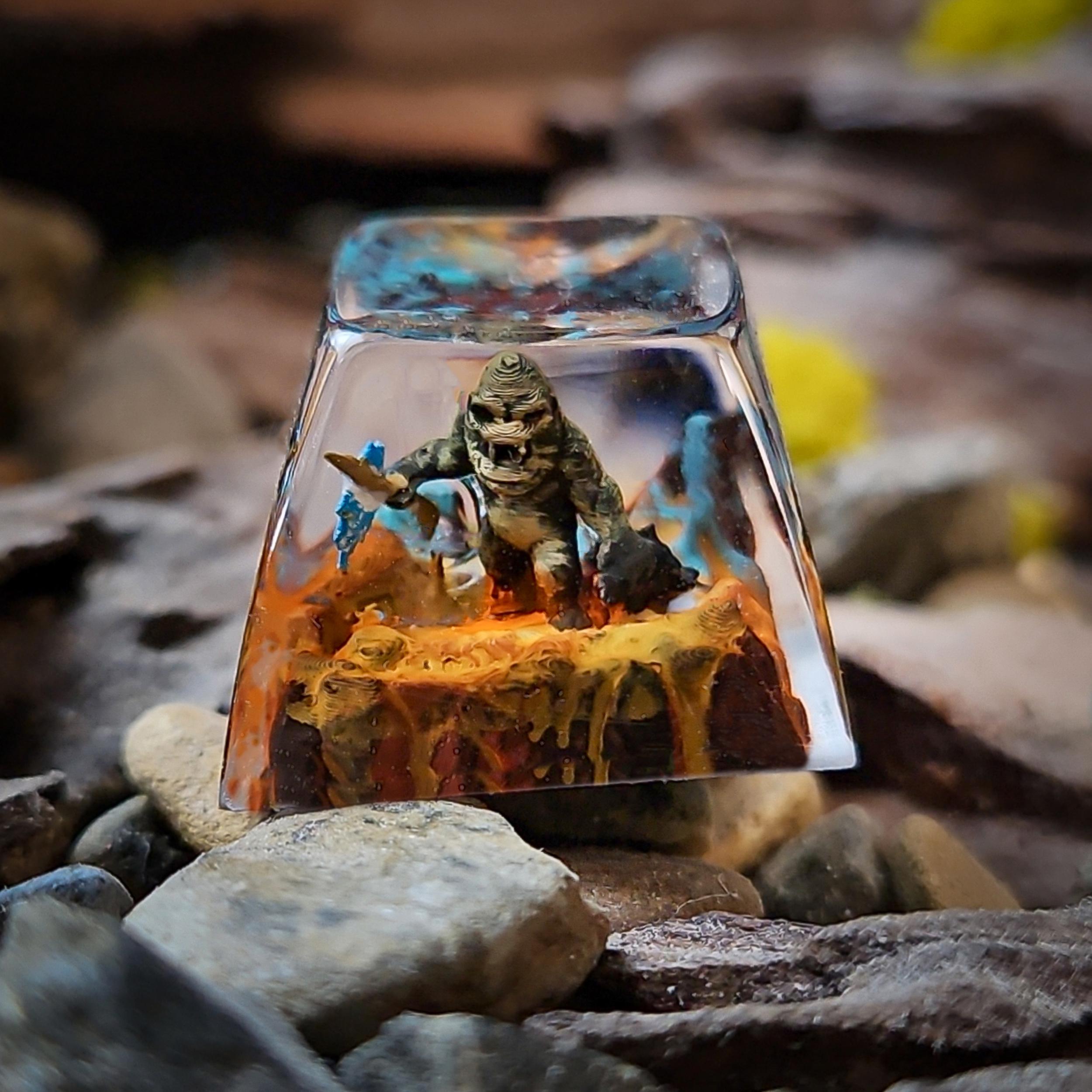 G.ODZI.LLA & Ko.ng Keycap, Monster Artisan Keycaps Atomic Breath Resin ...