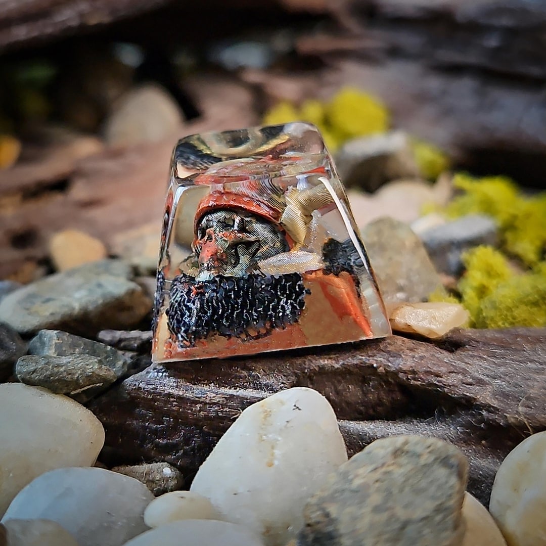 Viking Skull Artisan Keycap, Halloween Skull Resin Keycap, Gaming Decor ...