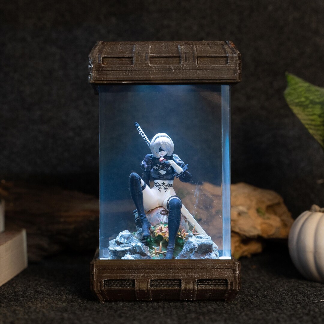 Ni.er 2B Au.tom.ata Epoxy Resin Lamp Night Light Unique Her Him Mom Dad ...